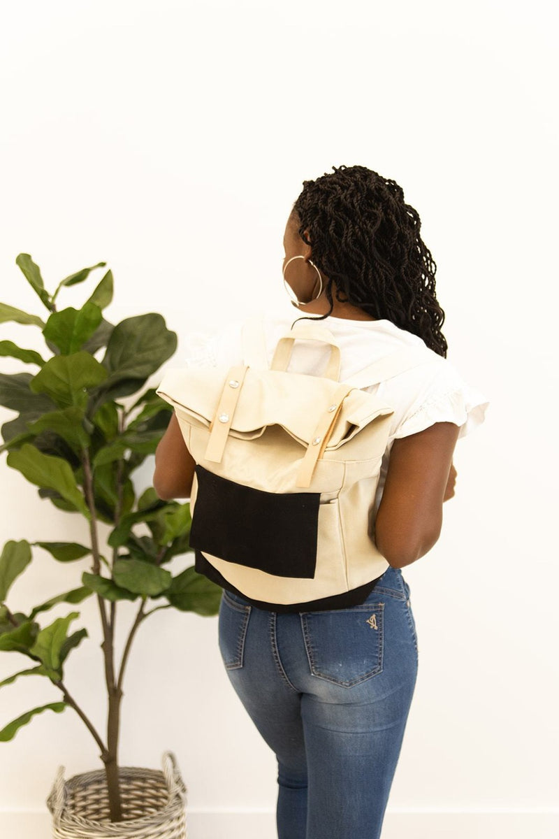 Alison Roll Top Backpack – modern+chic