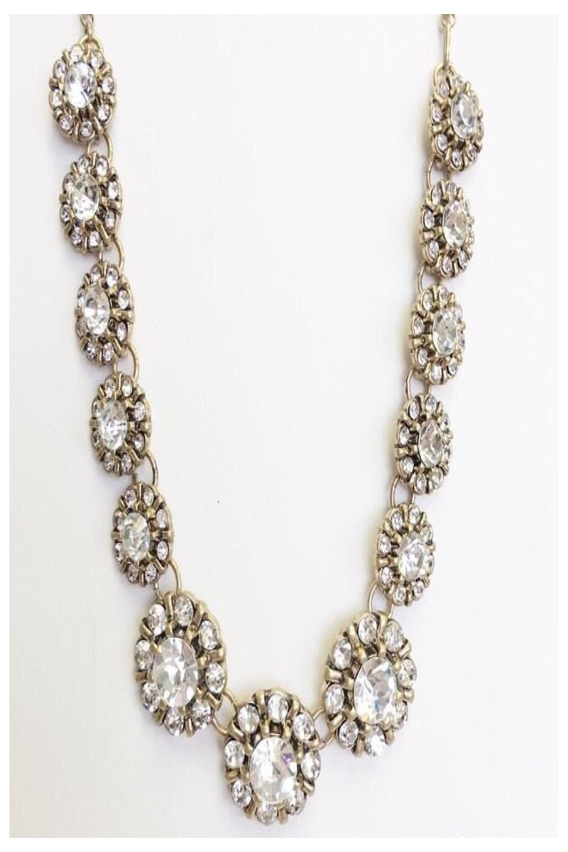 Crystal Medallion Statement Necklace – modern+chic